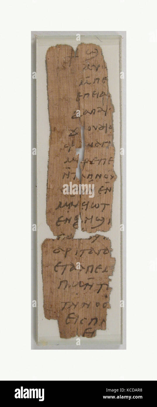 Papyrus Fragments of a Letter from Daniel and Jacob to Pesenthius, 7th ...