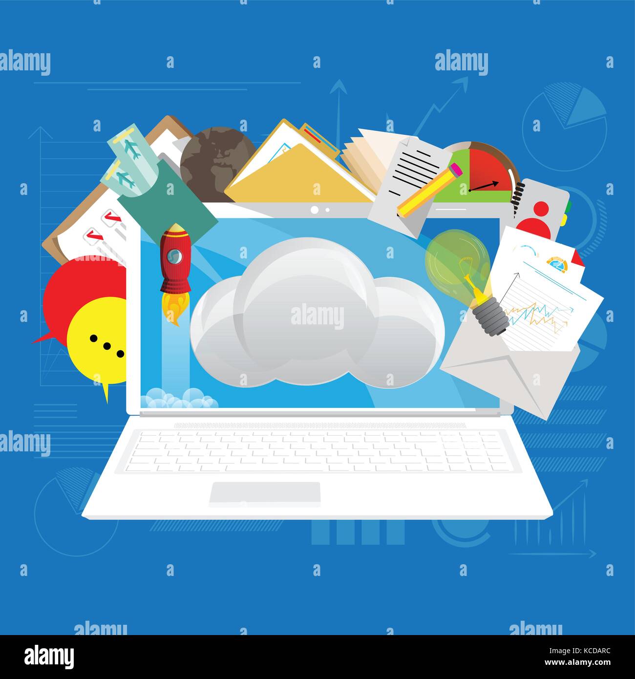 Cloud storage concept. Modern vector illustration concept Stock Vector ...