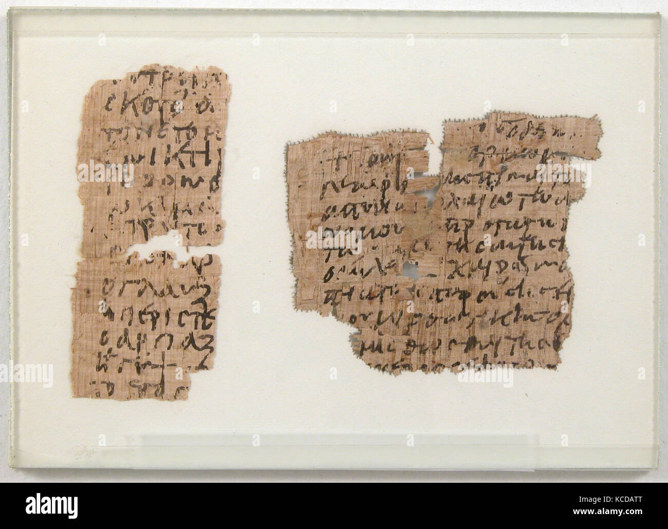 Papyrus Fragment of a Letter, 580–640, Made in Thebes, Byzantine Egypt ...