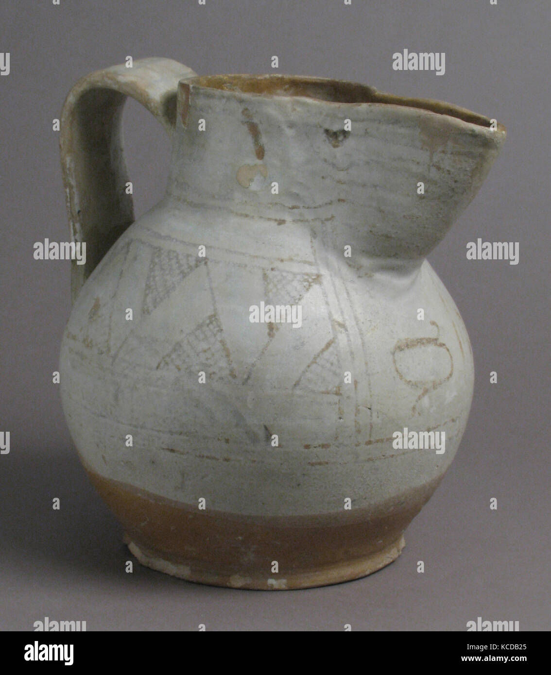Jug, ca. 1400, Made in Todi, Italy, Italian, Earthenware, tin-glaze ...