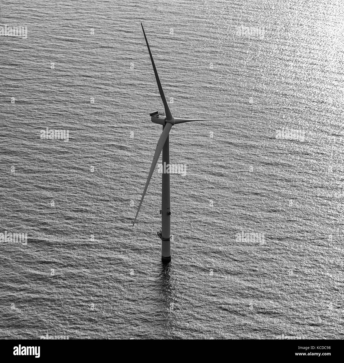 Aerial photo wind turbines Liverpool Bay Stock Photo - Alamy