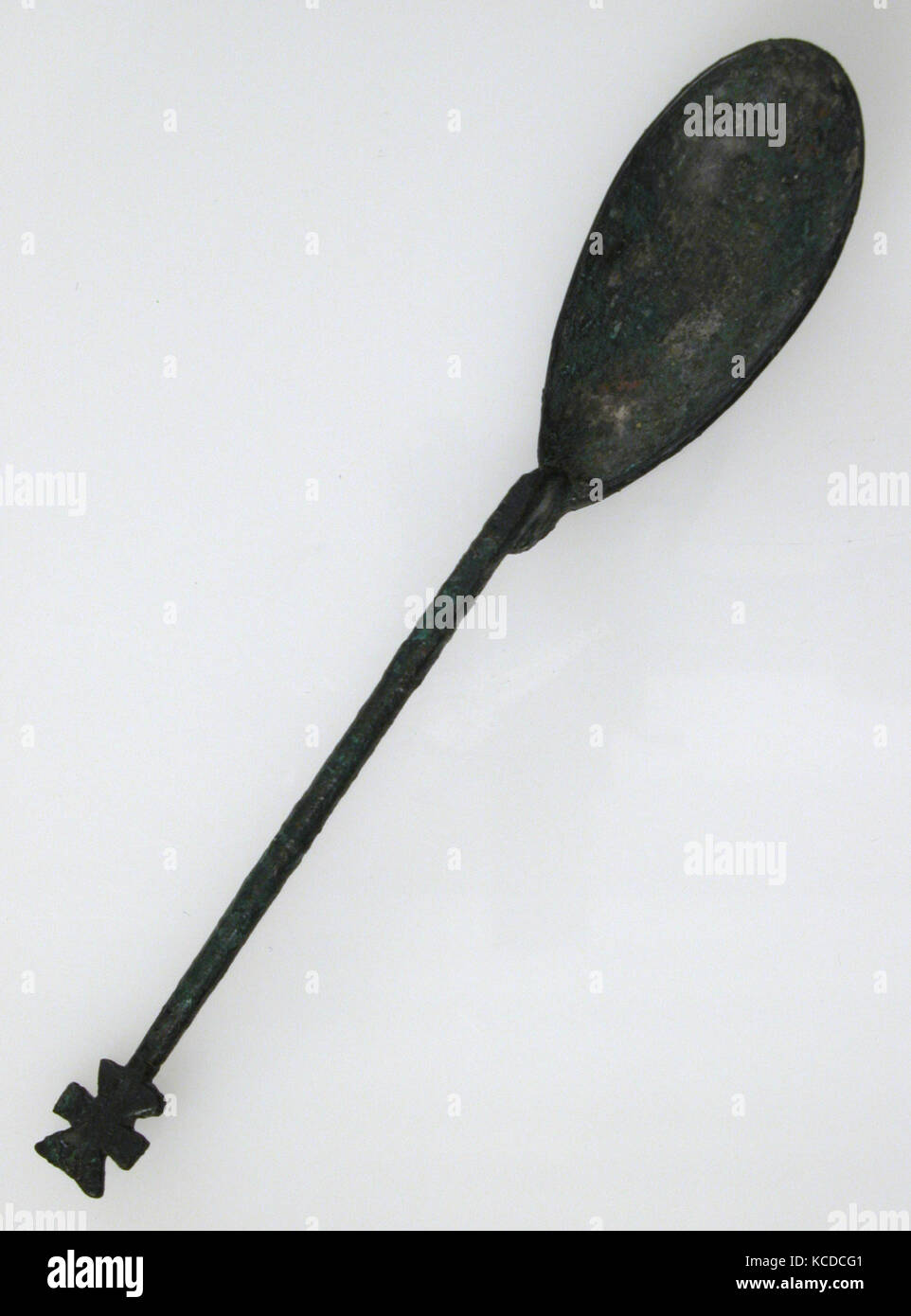 Spoon, 4th–5th century, Roman or Byzantine, Silver, Overall: 7 7/16 x 1 ...