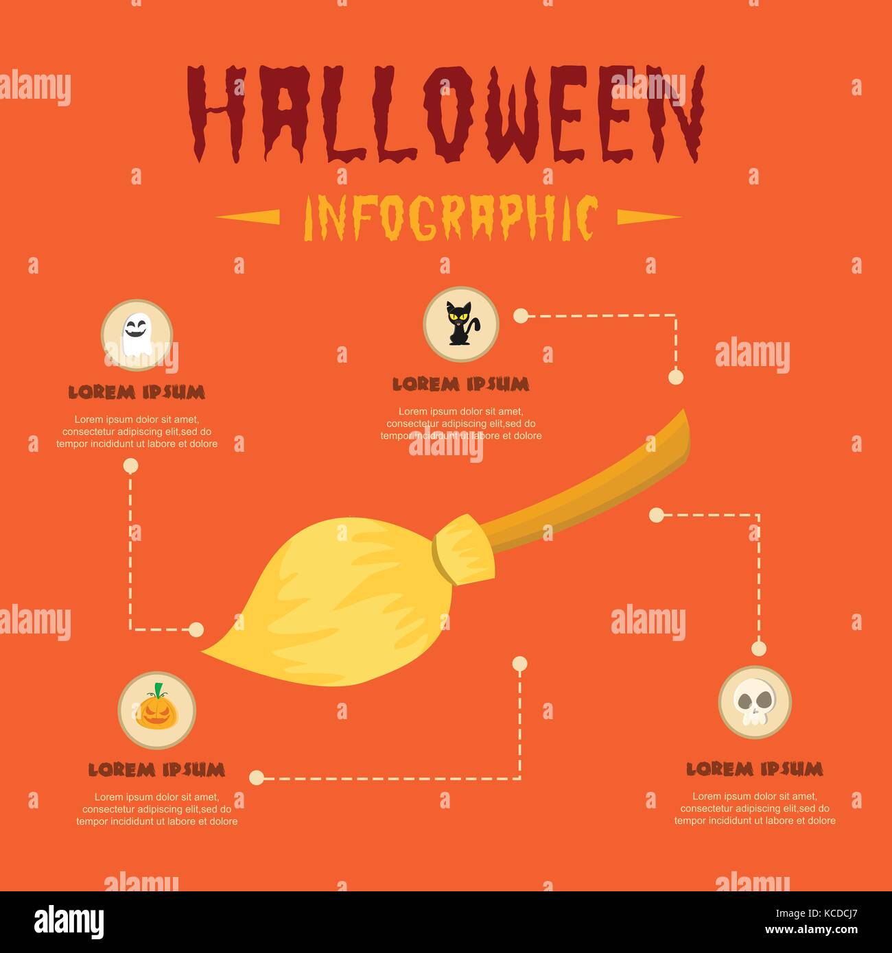 Halloween Theme Infographic Design Collection Stock Vector Image & Art ...