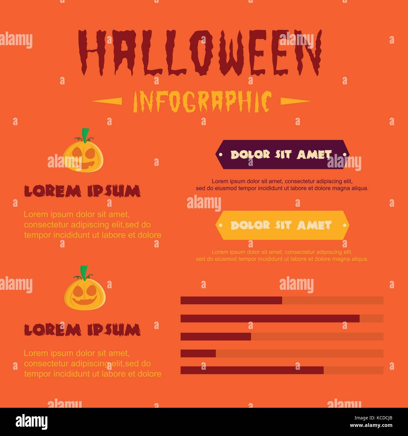 Halloween Theme Infographic Design Collection Stock Vector Image & Art ...