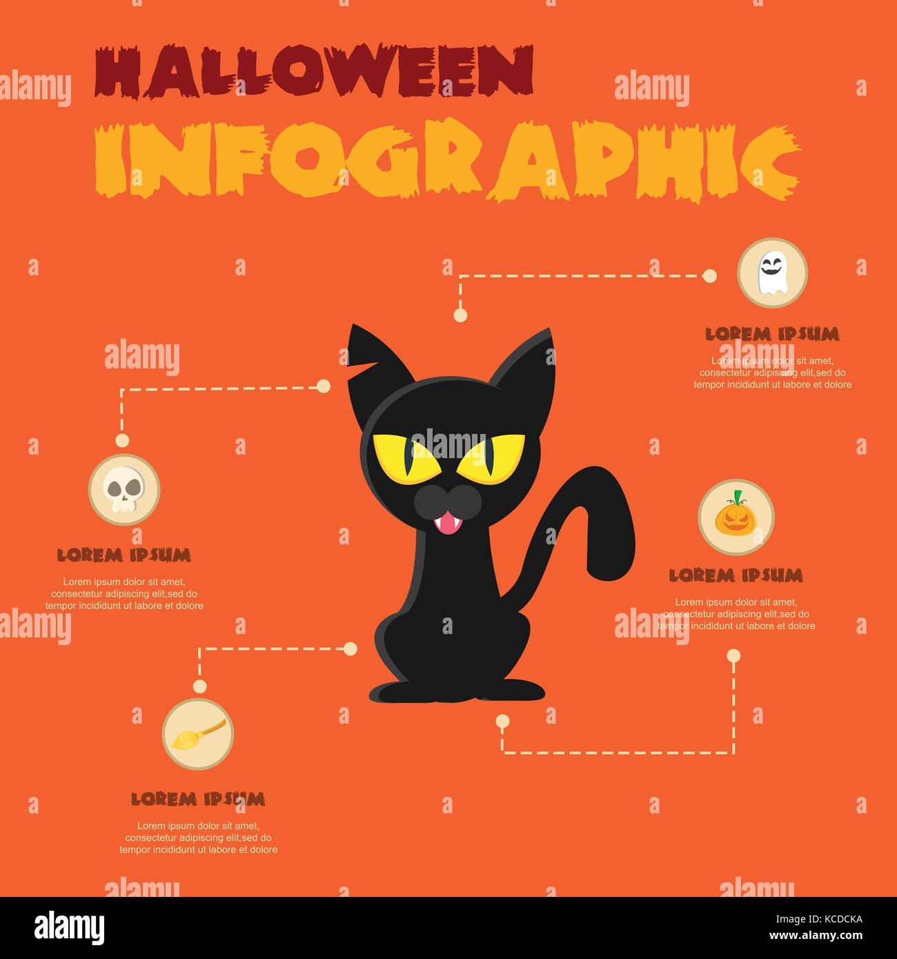 Halloween Theme Infographic Design Collection Stock Vector Image & Art ...