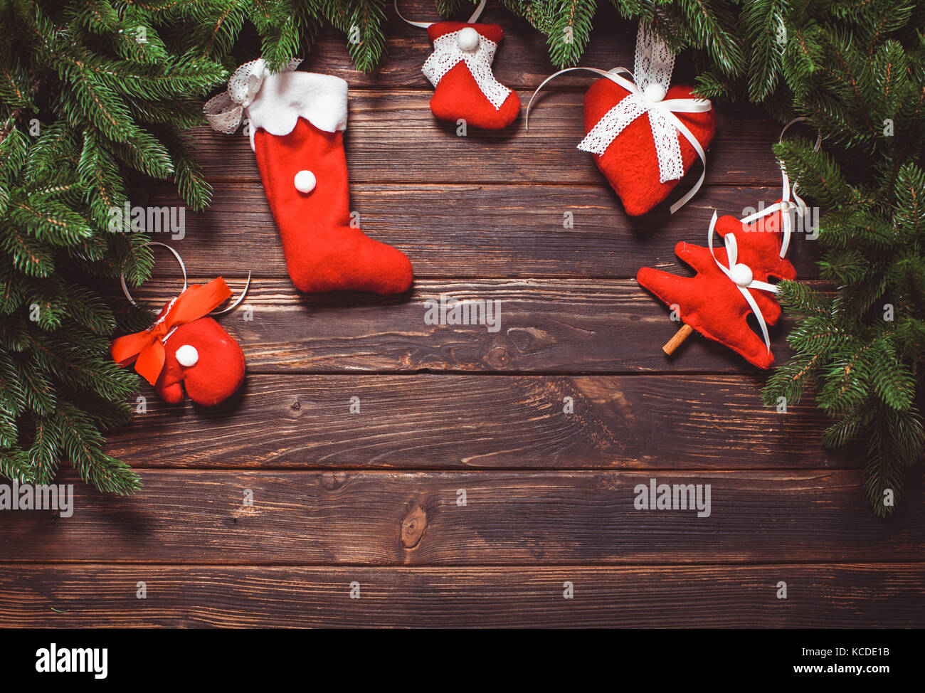 Red felt toys Stock Photo - Alamy