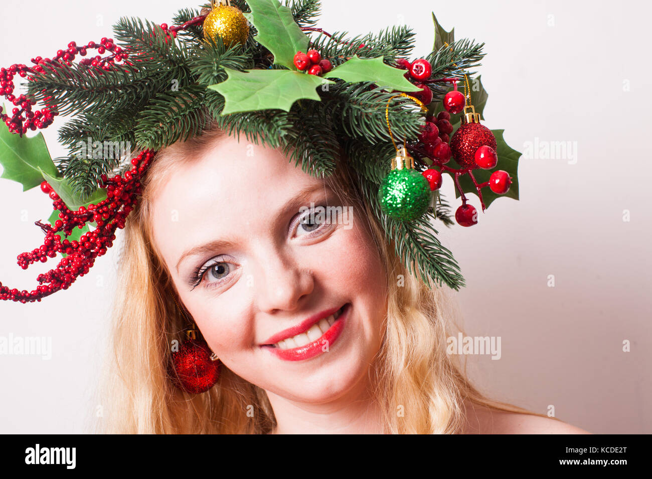 Stylish Christmas headdress Stock Photo - Alamy