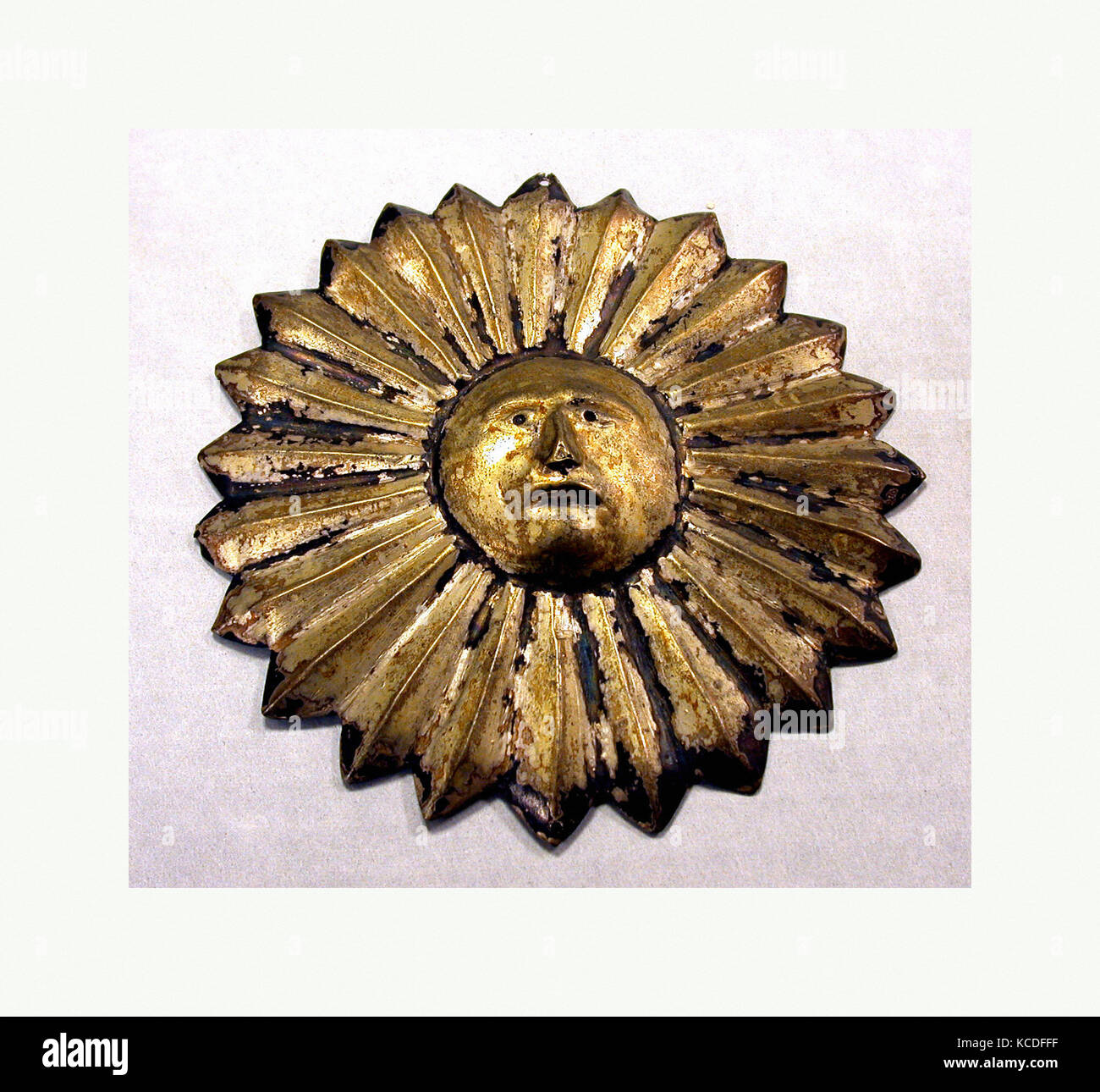 Sun Disk, after 16th century, Peru, Colonial, Silver (hammered), gilt ...