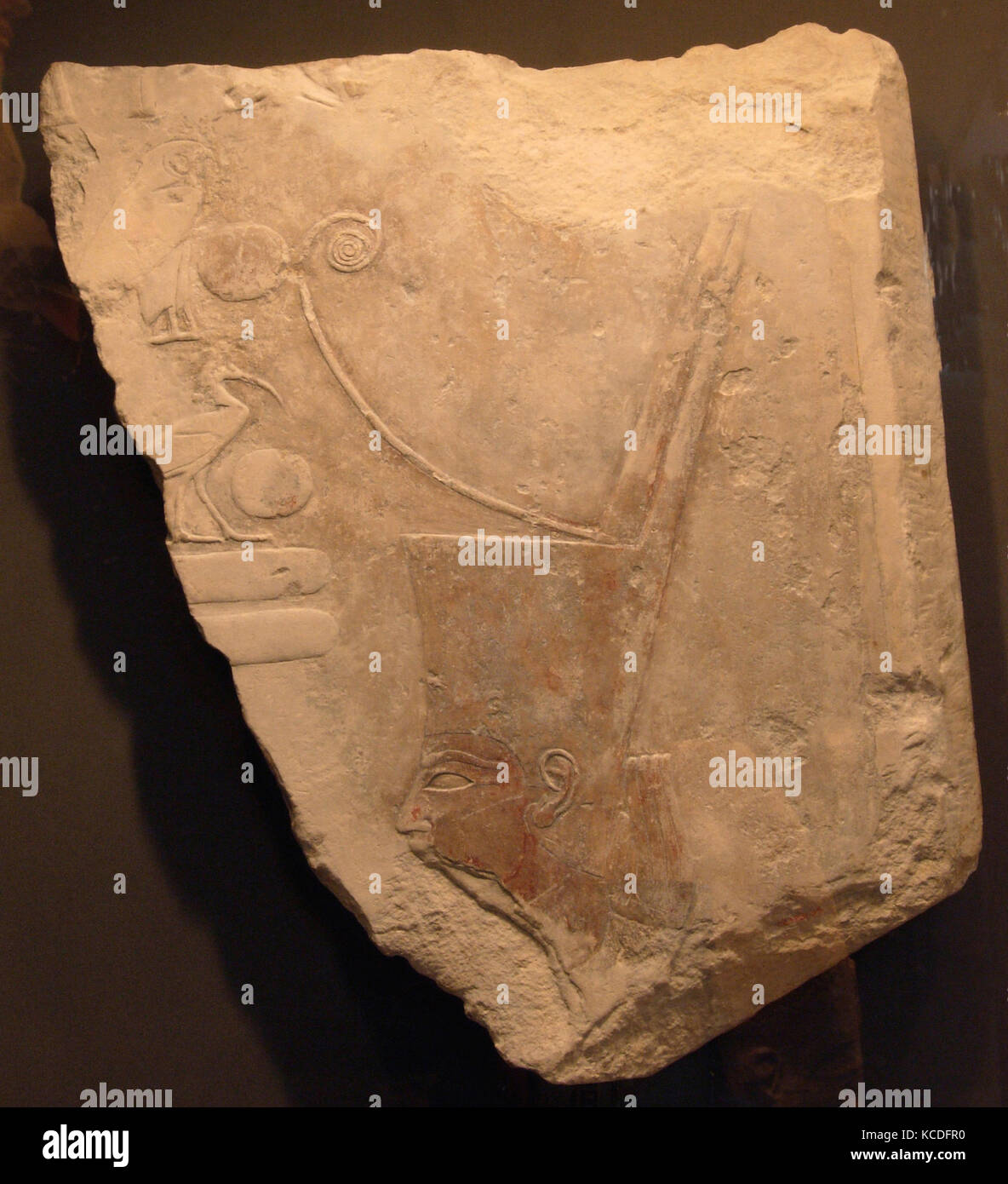 Relief with Head of King Ahmose Wearing the Red Crown, ca. 1550–1525 B ...