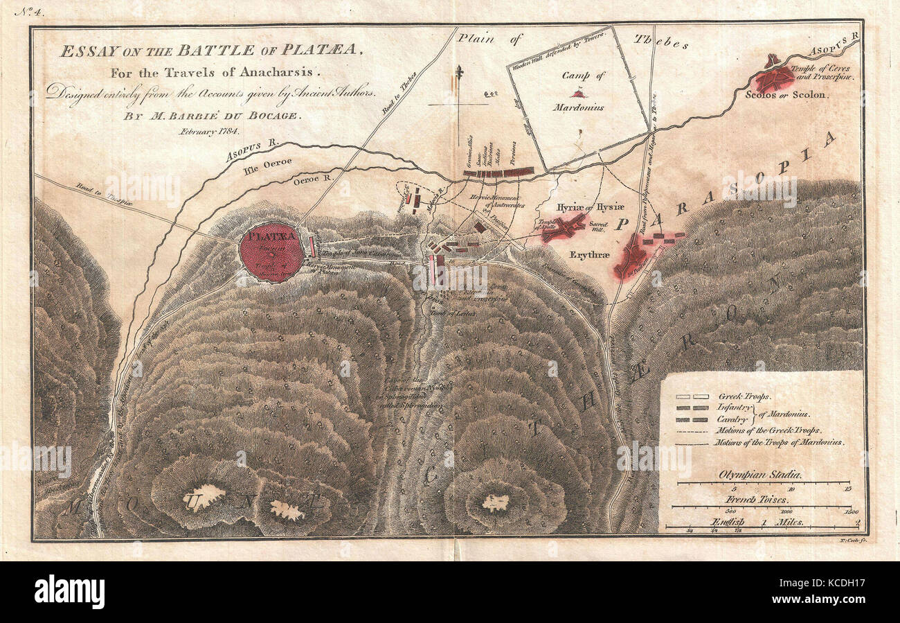 1784 map battle plataea greece hi-res stock photography and images - Alamy