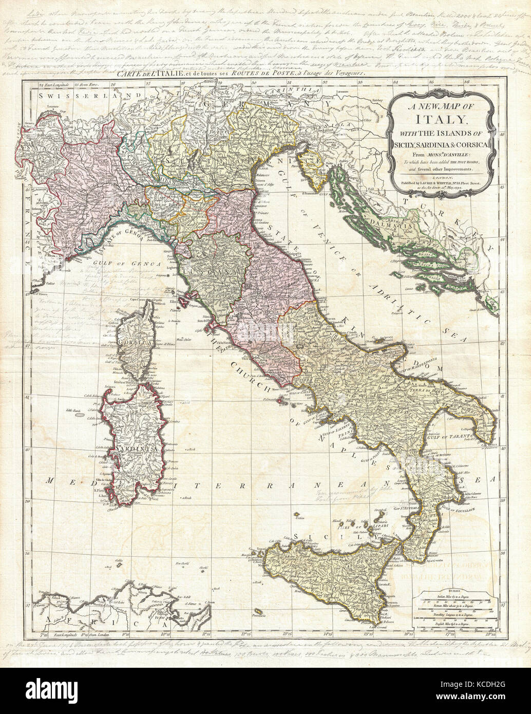 Historic map italy hi-res stock photography and images - Alamy