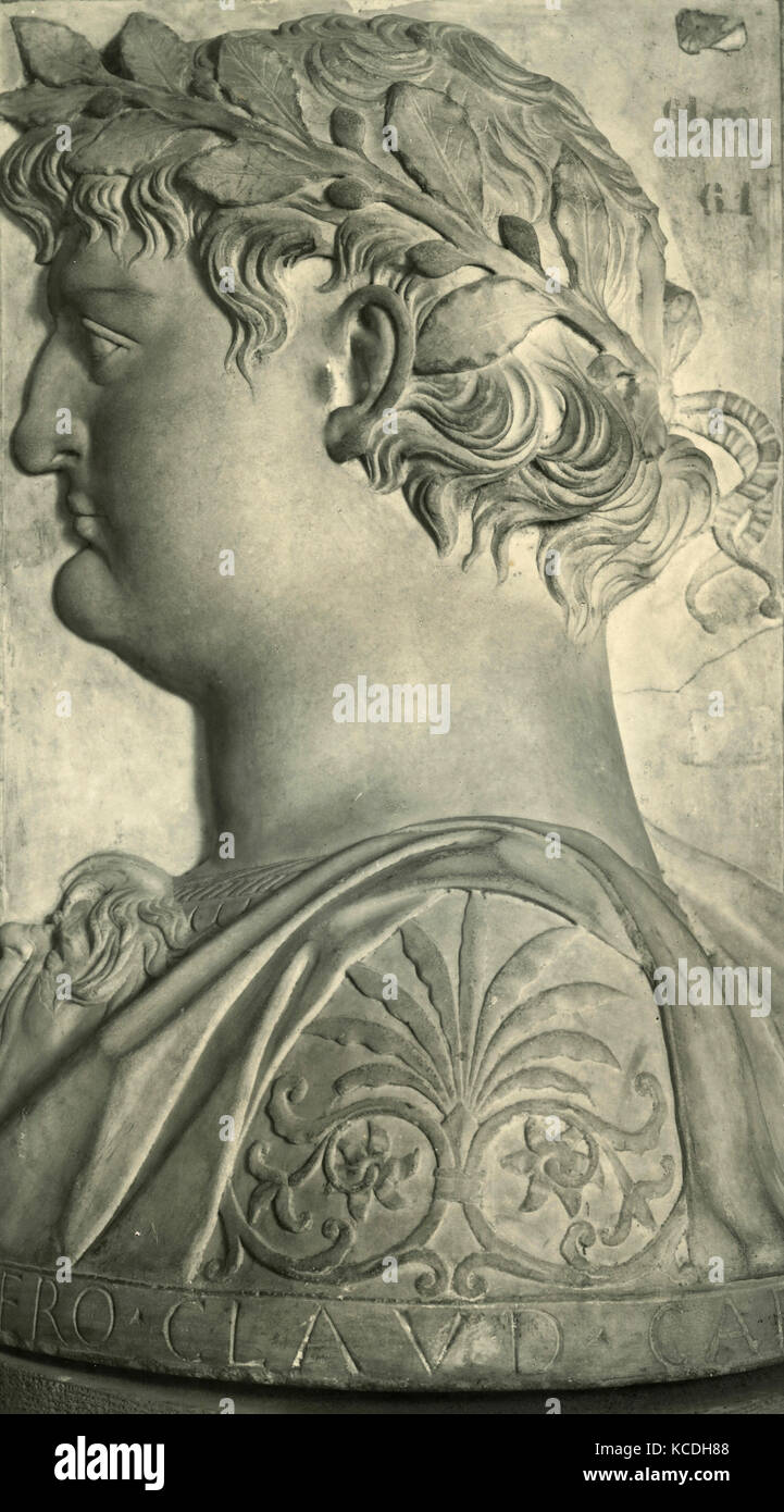 Nero, marble bas-relief Stock Photo - Alamy