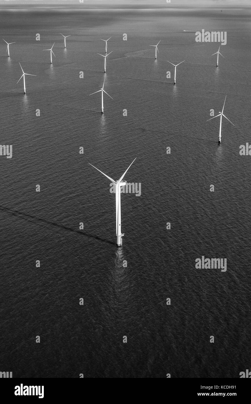 Vertical aerial view windmill Black and White Stock Photos & Images - Alamy