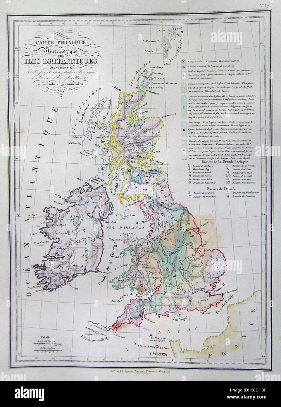 Malte brun map of the british isles hi-res stock photography and images ...
