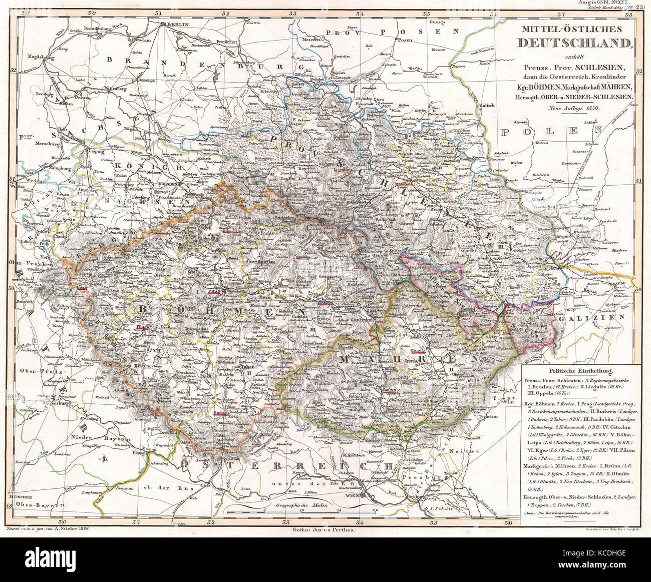 Map of bohemia hi-res stock photography and images - Alamy