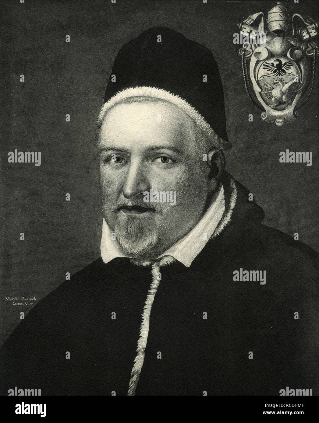 Portrait of Pope Paulus V Borghese, painting by Marcello Provenzale ...