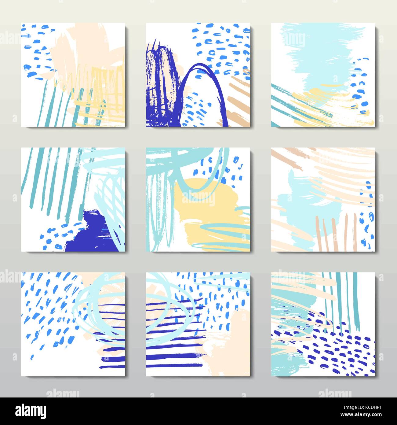 Modern brush vector postcard template Stock Vector Image & Art - Alamy