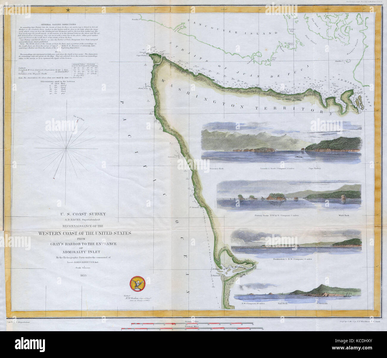 Old Map Washington State High Resolution Stock Photography and Images ...