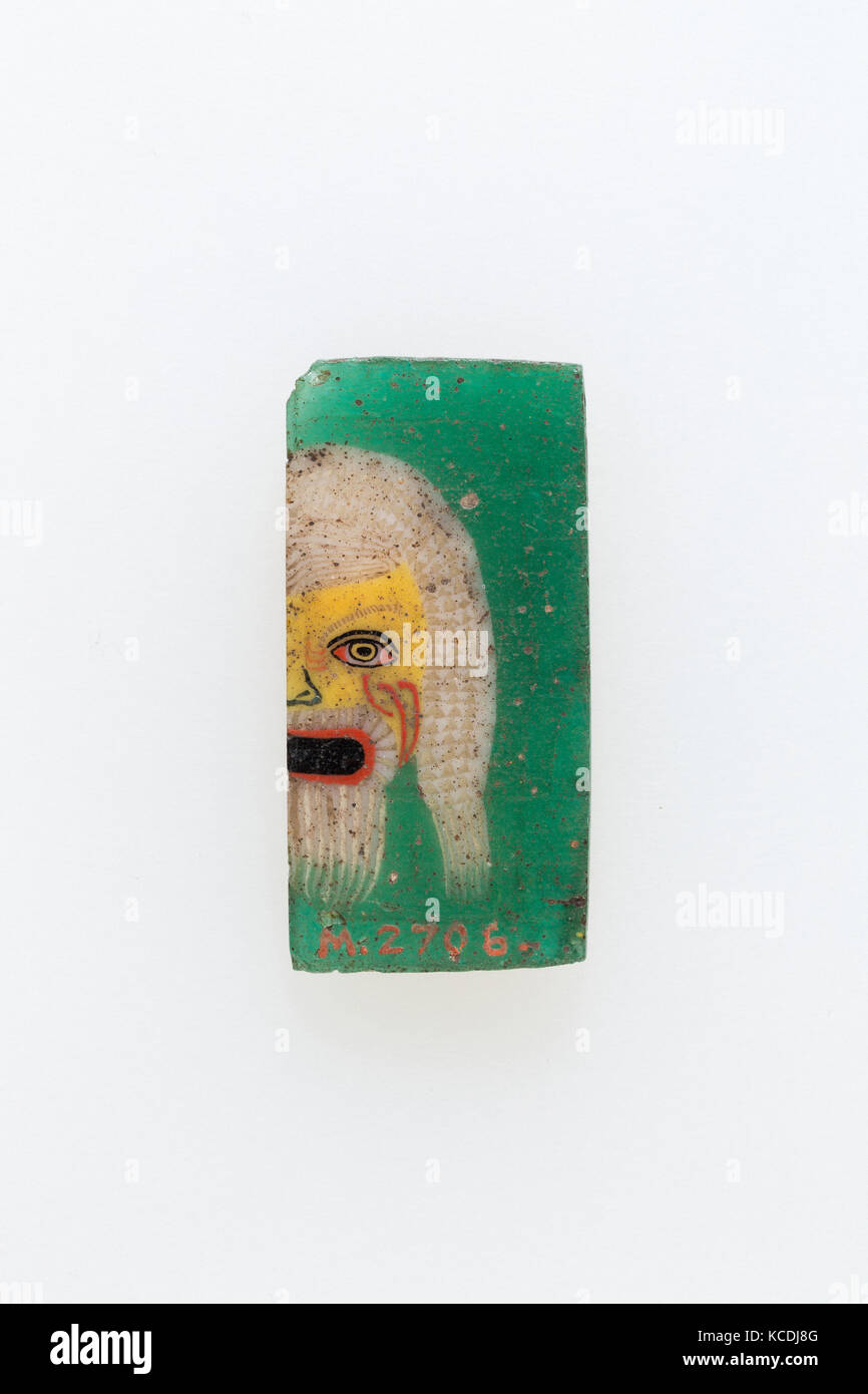 Inlay, satyr, Ptolemaic Period–Roman Period, 100 BC–100 AD, From Egypt ...