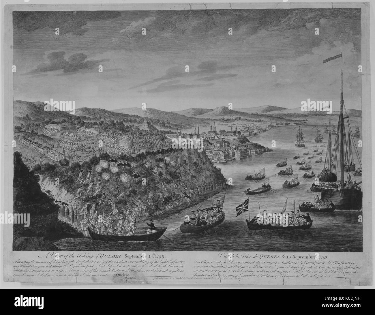 A View of the Taking of Quebec, September 13, 1759, ca. 1760 Stock ...