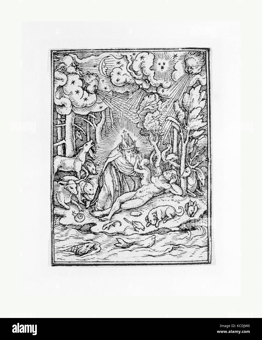 Creation of Eve, from The Dance of Death, Designed by Hans Holbein the ...