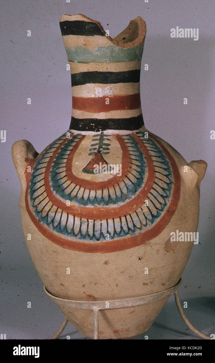 Jar from the tomb of Sennedjem, New Kingdom, Ramesside, Dynasty 19, ca ...