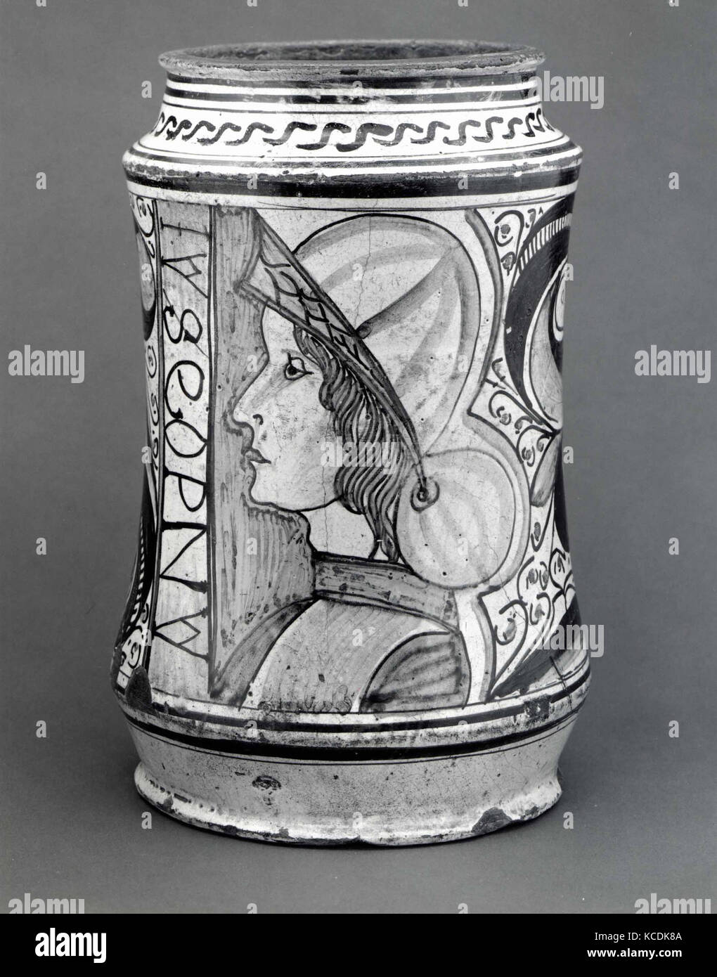 Maiolica: Apothecary jar (albarello), late 15th century Stock Photo - Alamy