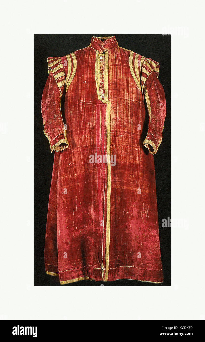 Man's Robe, early 17th century, Italian or British, Silk; metal; linen ...