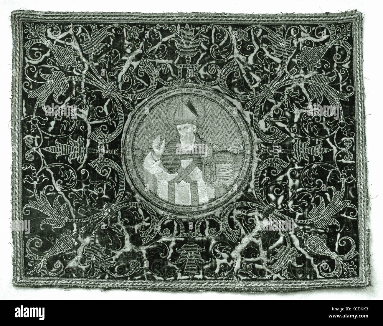 Roundel, 15th and 17th century, Italian or Spanish, linen, silk, and ...