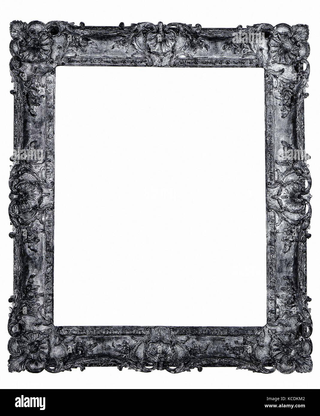 Swept frame, ca. 1740–45, French, Oak lower moldings and feather keys ...