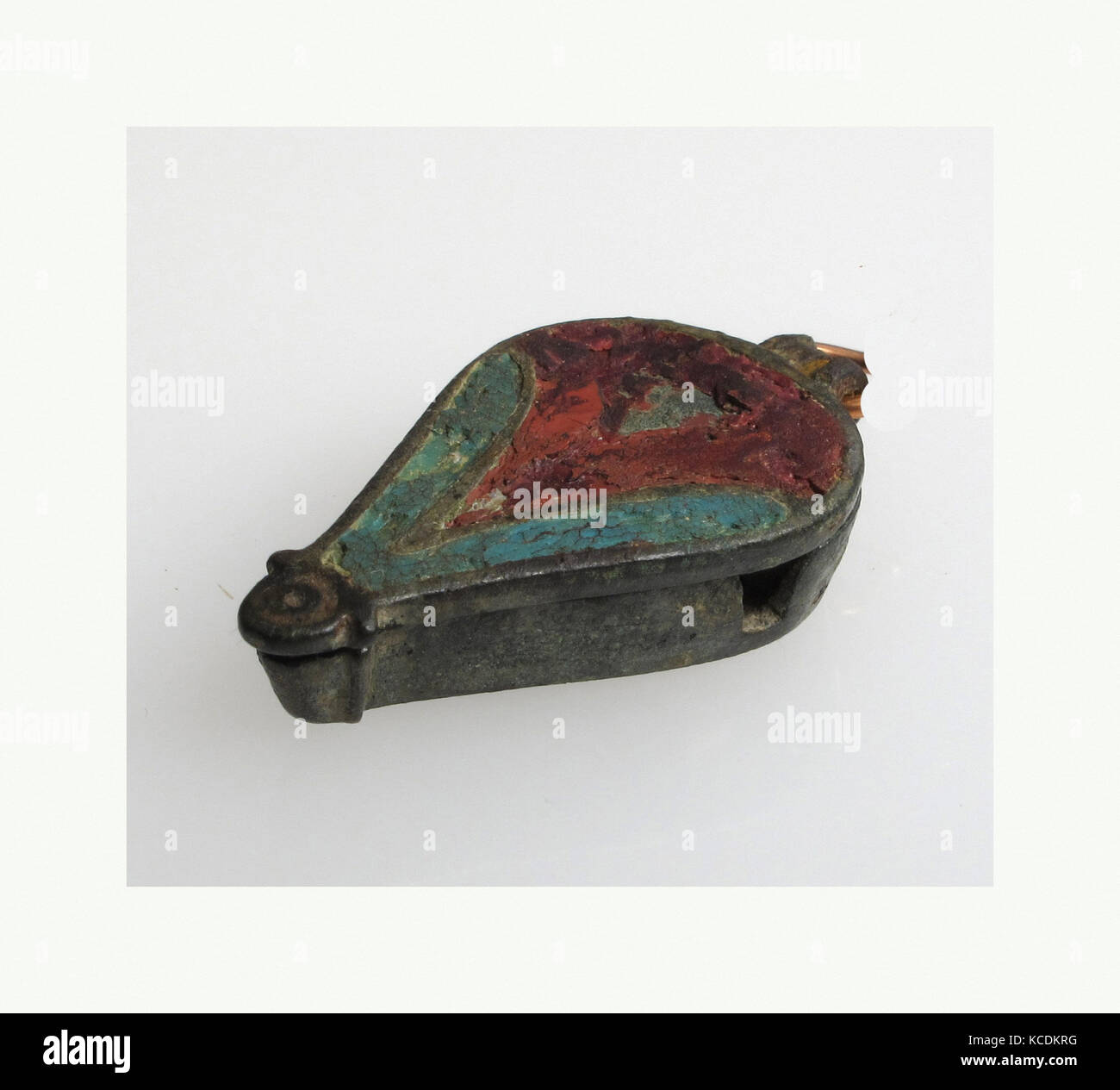 Box seal, 3rd century, Roman, Champlevé enamel, copper alloy, Overall ...