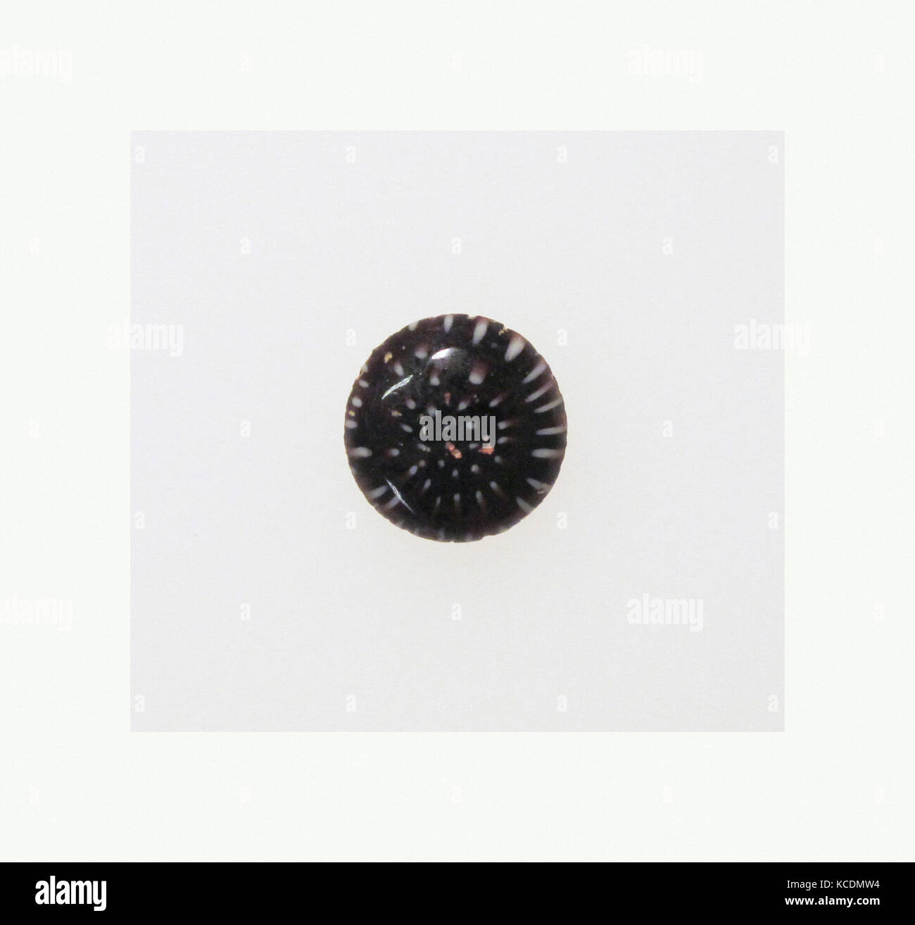 Millefiori pinhead, Roman, Glass, amethyst, Height: 3/16 x 1/2 in. (0.4 ...