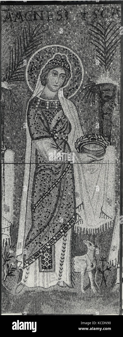 Saint Agnes, early 20th century (original dated 6th century Stock Photo ...