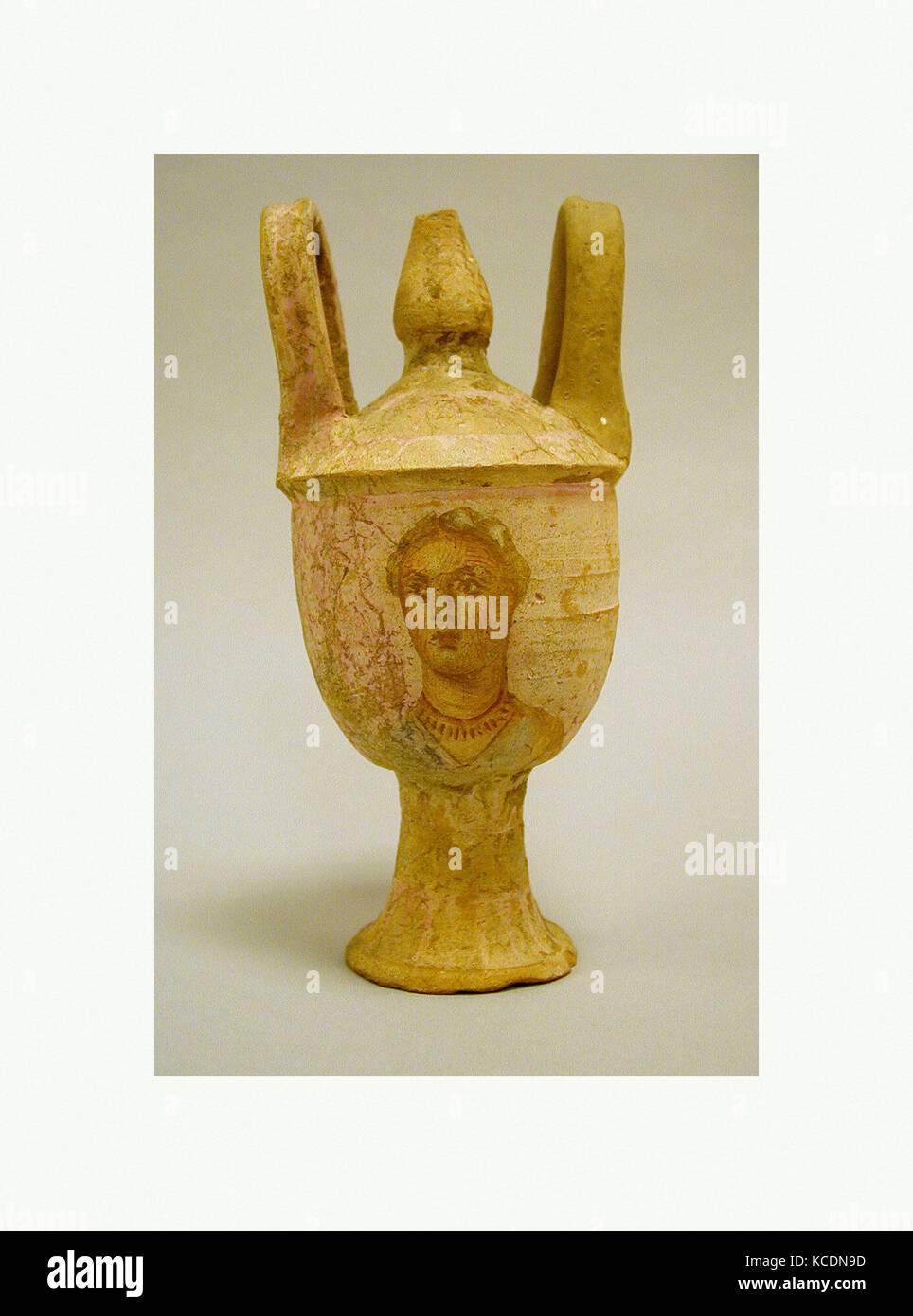 Terracotta lebes gamikos (jar associated with weddings) with lid, 3rd ...