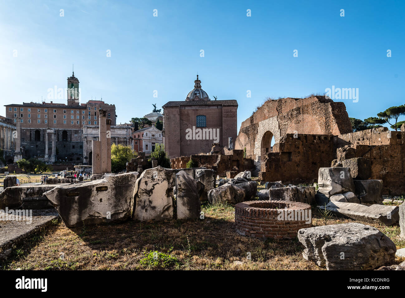 View of Forum of Rome Stock Photo - Alamy
