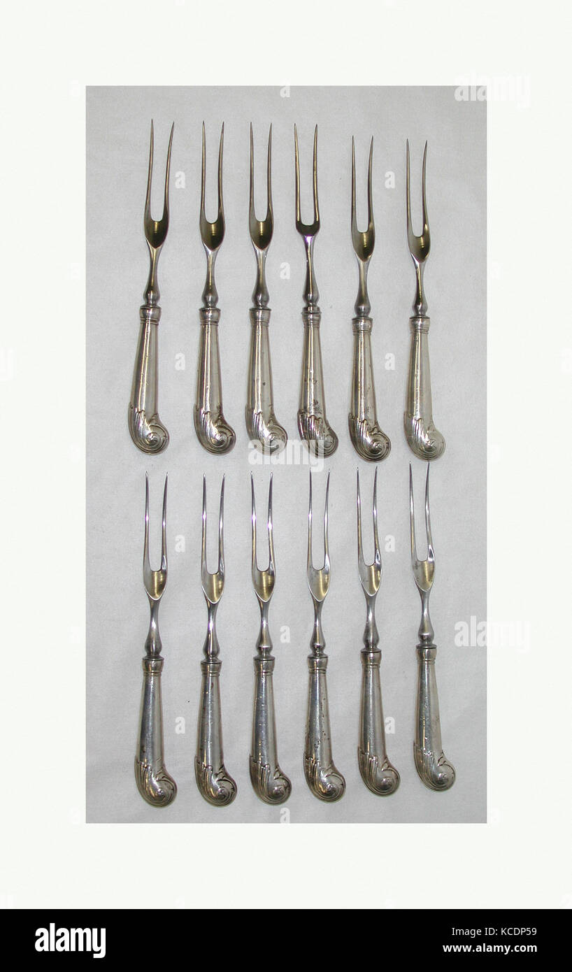Twelve forks, I. H., Sheffield, late 18th century, British, Sheffield ...