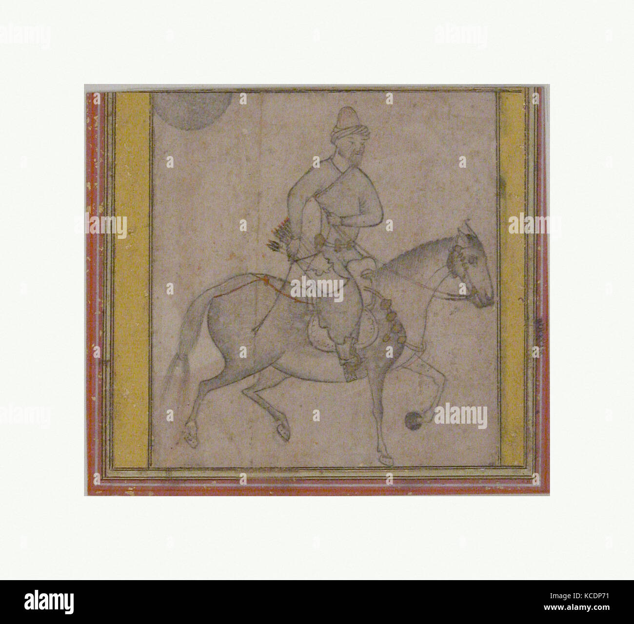 Turkomen Horseman, 16th century, Attributed to Iran, Ink, transparent ...