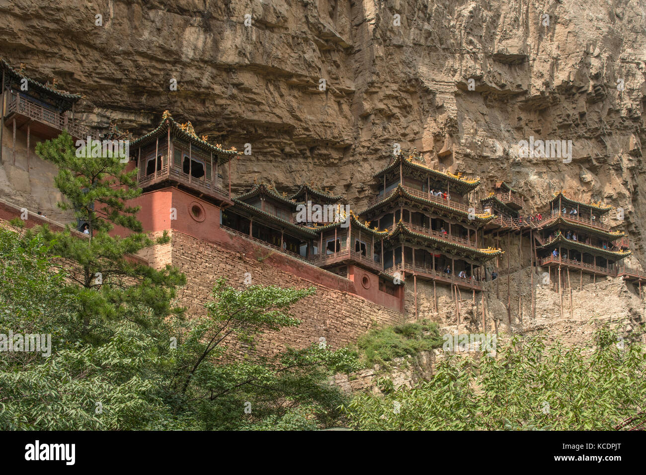 Hanging Temple, Jinxia Gorge, Mt Hengshan, Shanxi, China Stock Photo ...