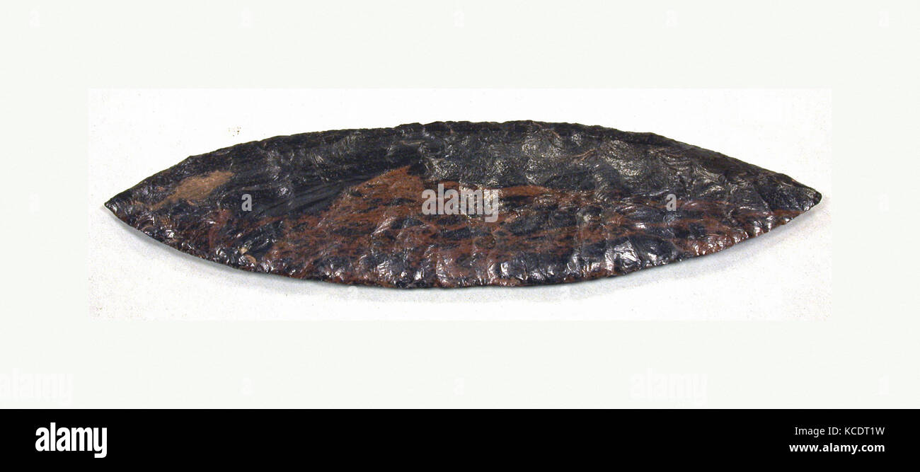 Obsidian Blade, before 16th century, Mexico (?), Mesoamerica, Mexico ...