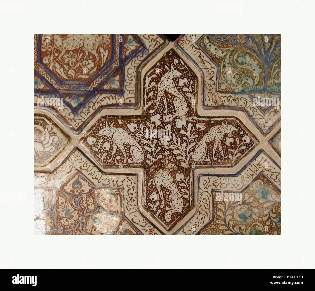 Cross-Shaped Tile, 13th century, Made in Iran, probably Kashan ...