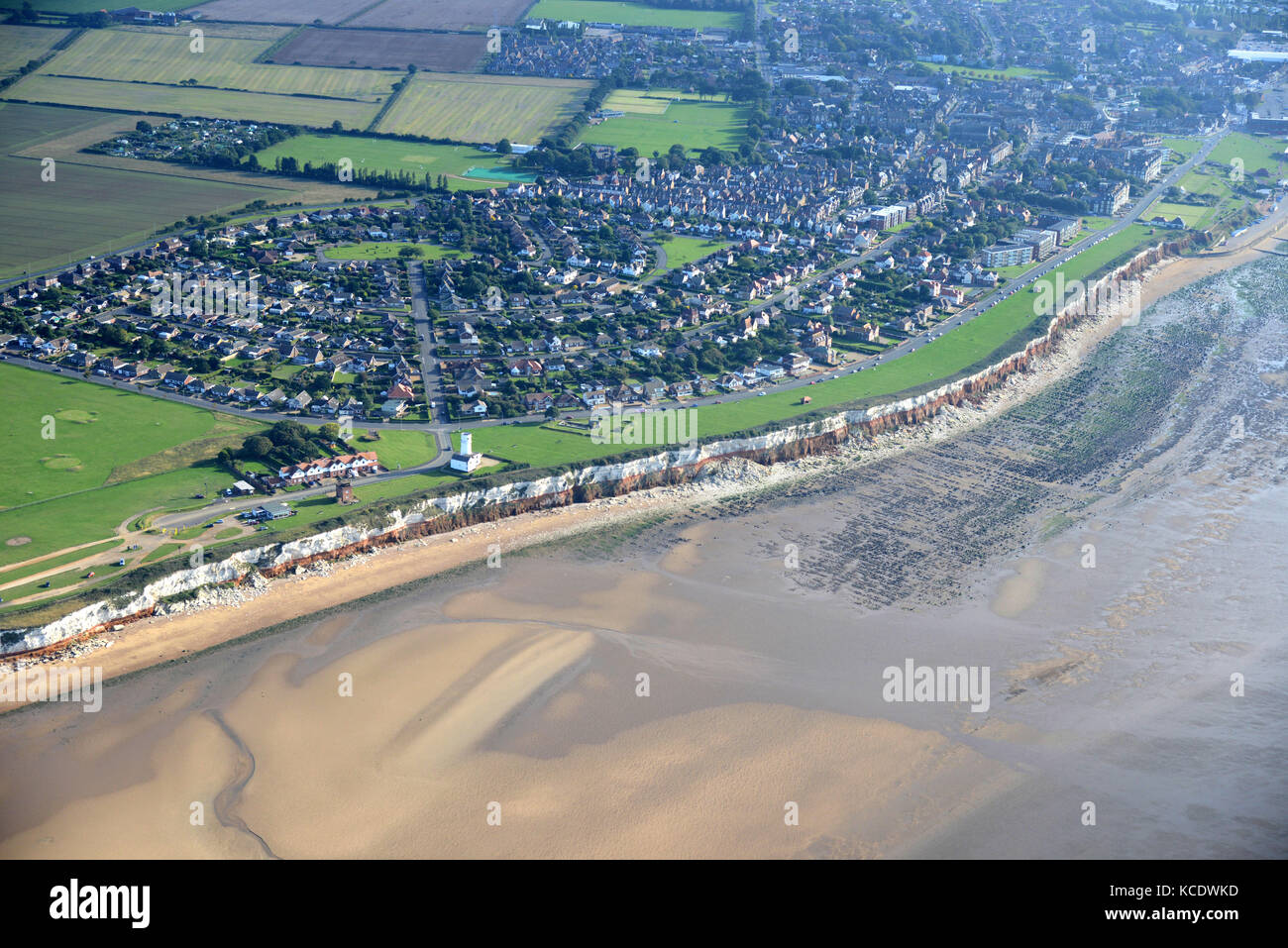 Hunstanton North Norfolk coast aerial Stock Photo - Alamy