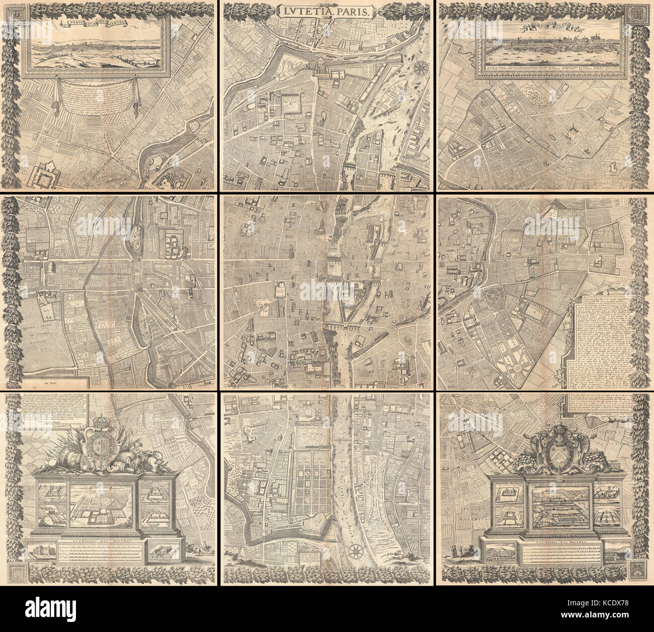 Map of paris 1900 hi-res stock photography and images - Alamy