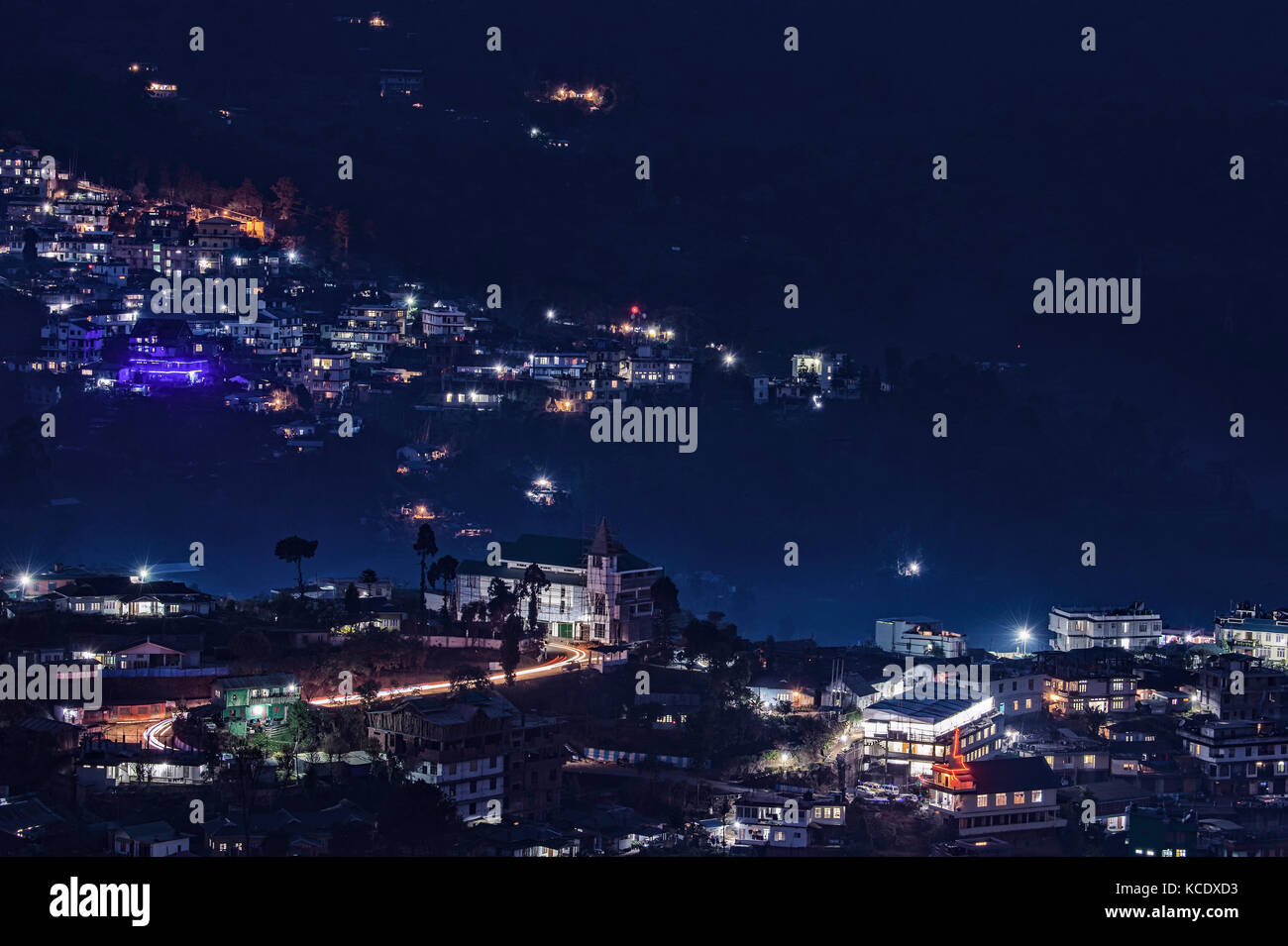 View over Kohima city at night, Nagaland, India Stock Photo - Alamy