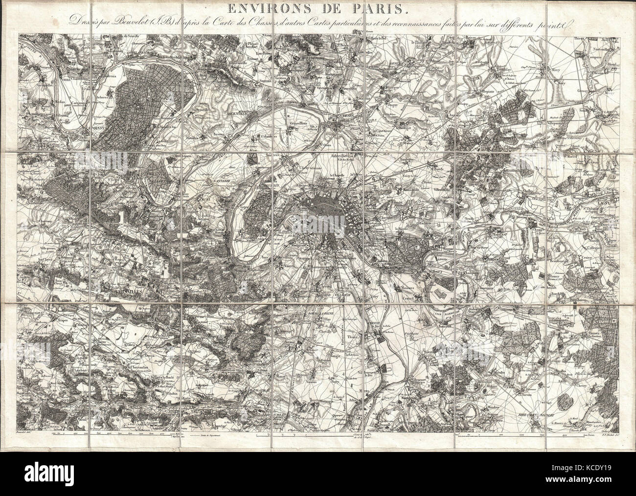 Map of paris 1850 hi-res stock photography and images - Alamy