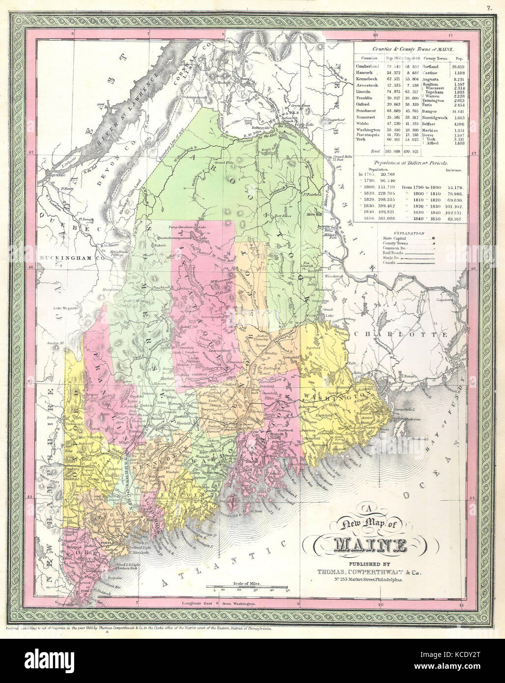 1850 map hi-res stock photography and images - Alamy