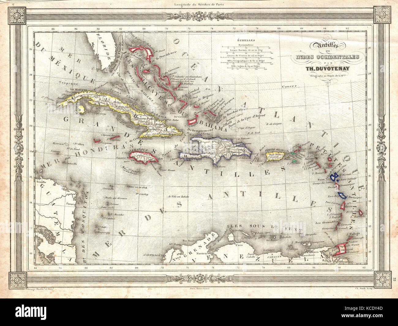 West indies map hi-res stock photography and images - Alamy