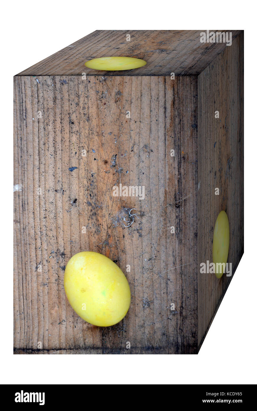 easter in a cube, eggs in a effect of cube Stock Photo - Alamy