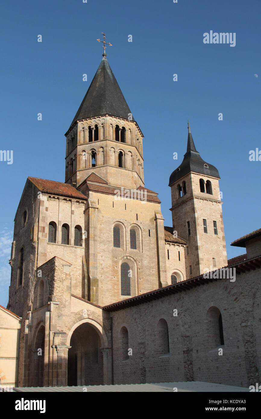 Abbey of Cluny bell tower. Cluny is the symbol of the monastic revival ...