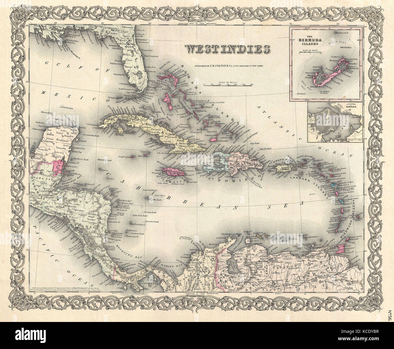 West indies map hi-res stock photography and images - Alamy
