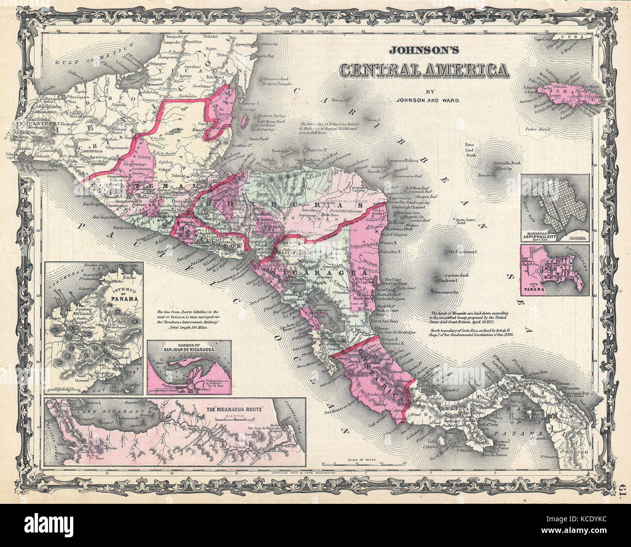 Central america map hi-res stock photography and images - Alamy